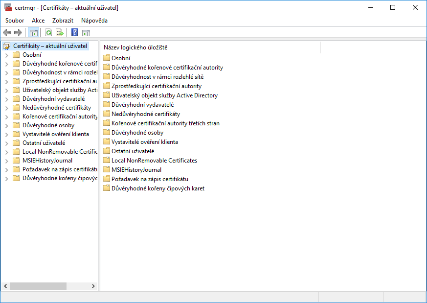 Export and import certificates in various repositories